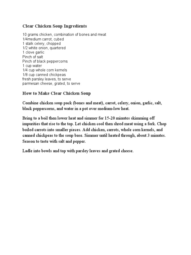 Soups Recipes | PDF | Chicken Soup | Soup