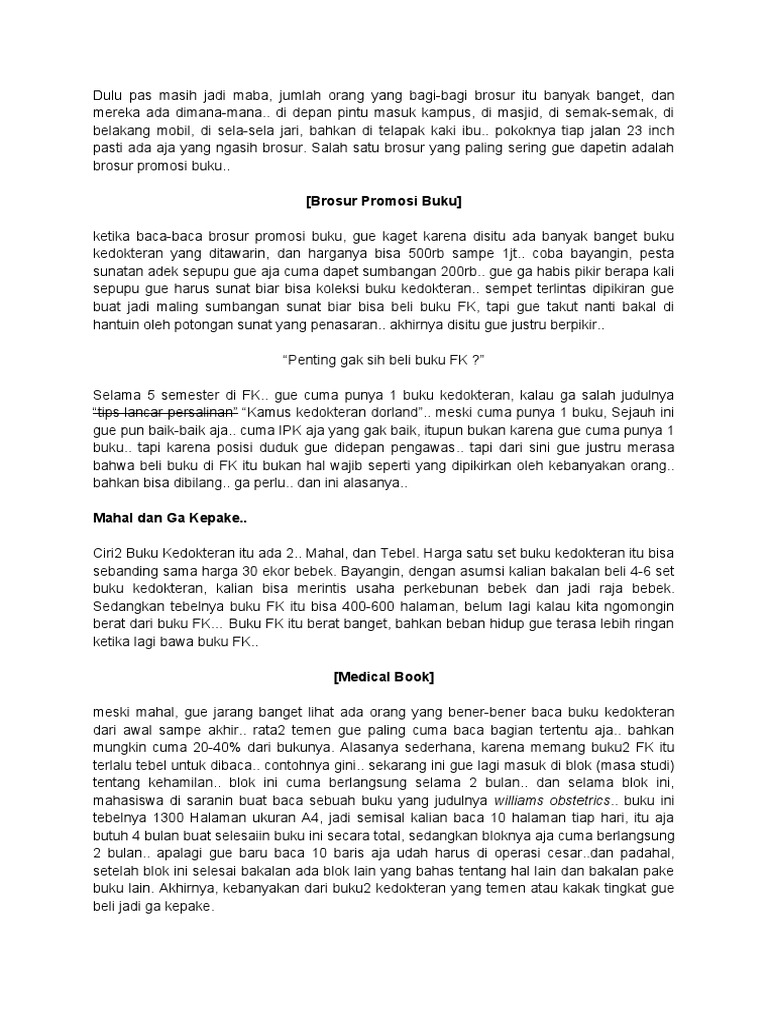 Buku Kedokteran Itu Gak Penting | PDF