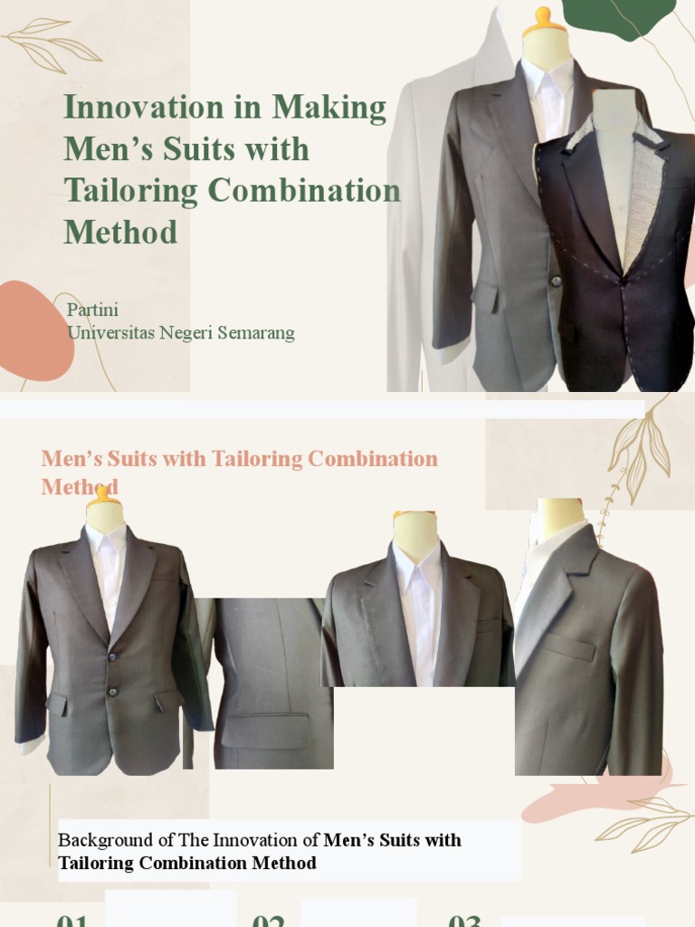 Innovation in Making Mens Suits With Tailor Combination Method | PDF ...