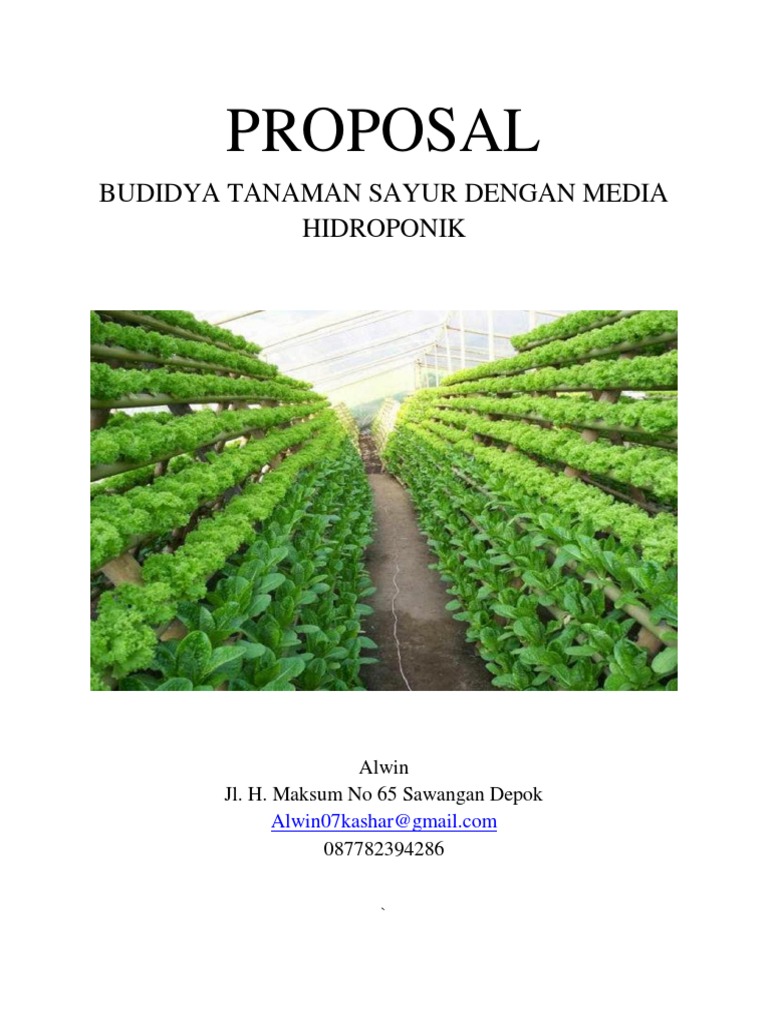 Proposal Hidroponik | PDF