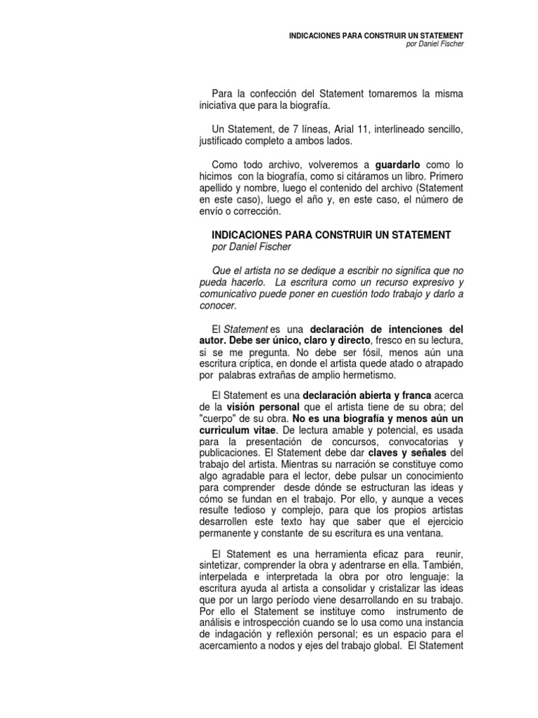 Cómo redactar un vision statement | PDF | Escritura | Autor