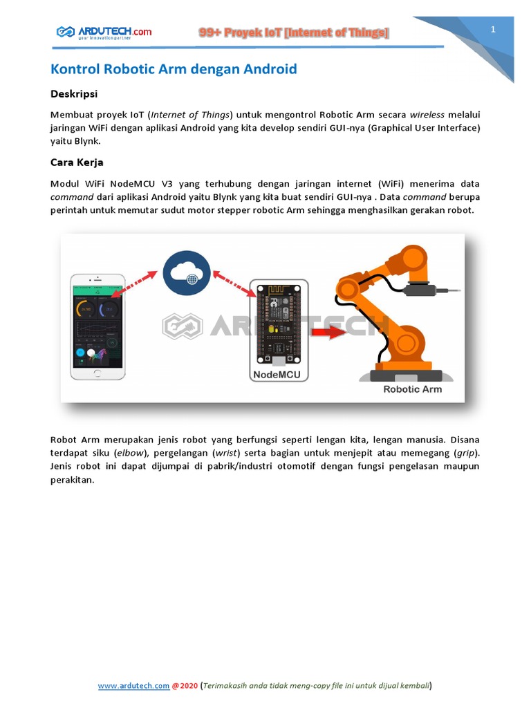 Kontrol Robotic Arm Dengan Android | PDF
