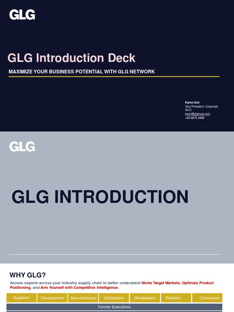 GLG Introduction Deck: Maximize Your Business Potential With GLG ...