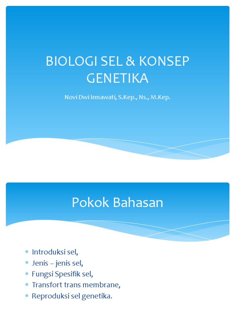 Biologi Sel & Konsep Genetika | PDF | Griya & Taman | Kesehatan Holistik