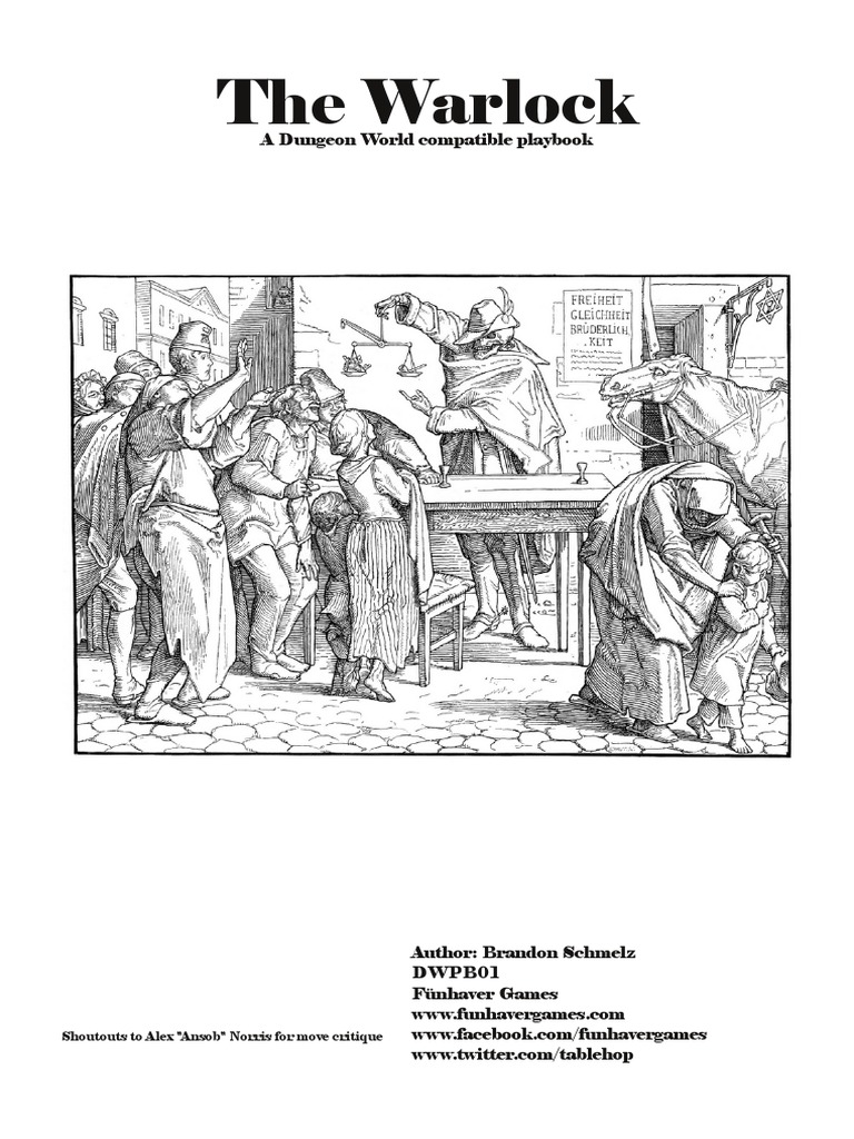 The Warlock - A Dungeon World Compatible Class | PDF