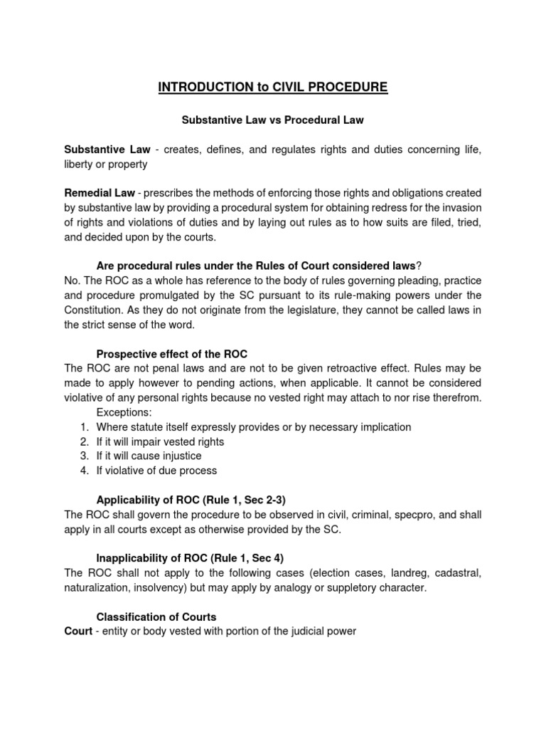 Civil Procedure Notes 1 7 | PDF | Lawsuit | Jurisdiction