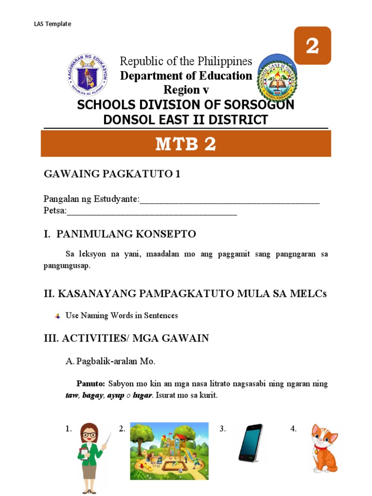 MTB 2 Las Q1 W1 | PDF