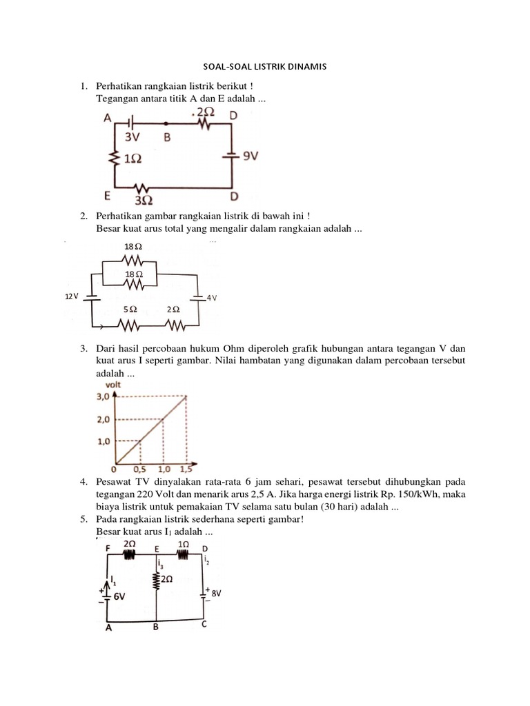 Soal Listrik Dinamis | PDF