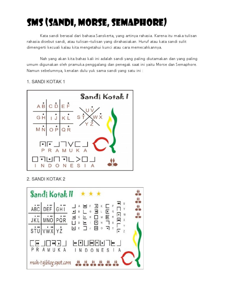 Sms (Sandi, Morse, Semaphore) | PDF