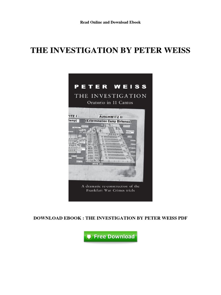 Download Peter Weiss's The Investigation | PDF | Witness