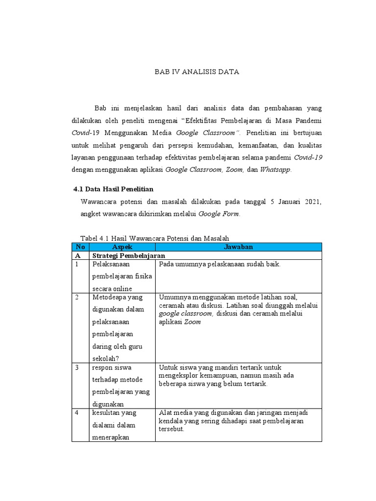Bab Iv Analisis Data 1 | PDF