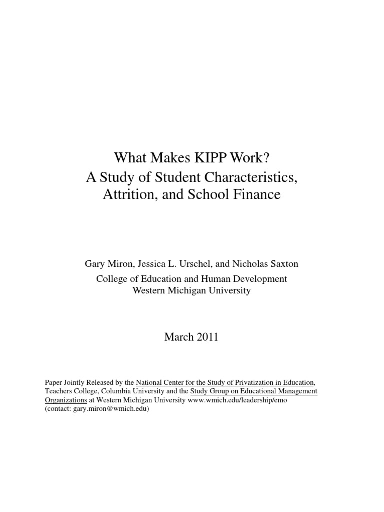 What Makes KIPP Work? A Study of Student Characteristics, Attrition and ...