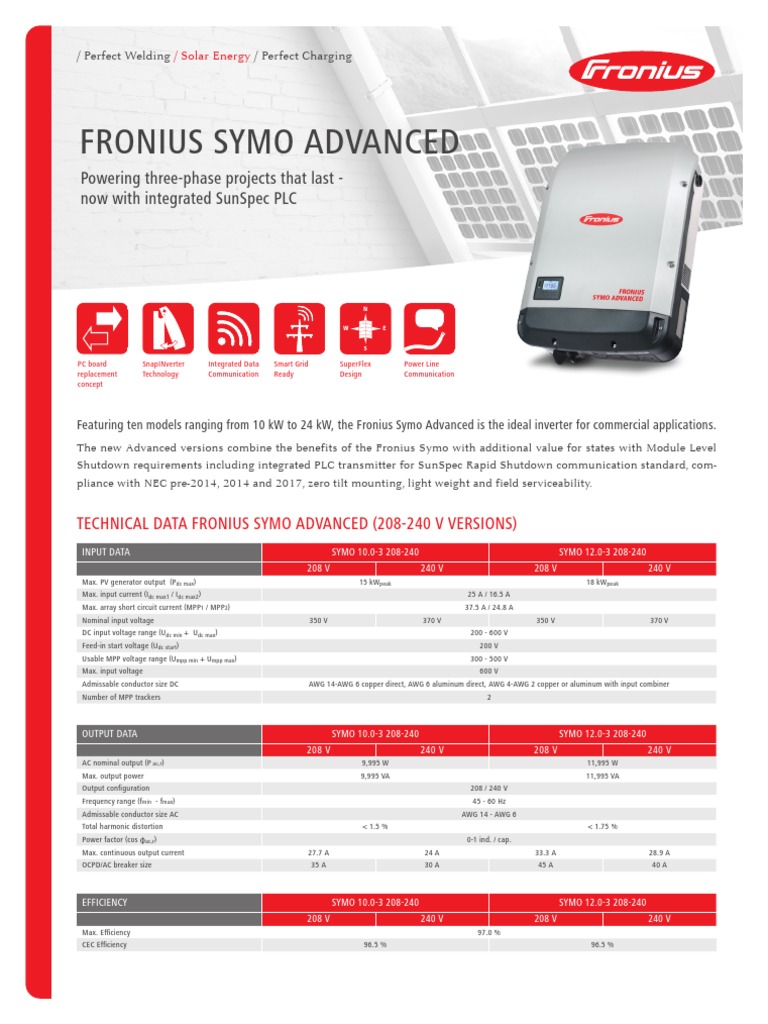 SE DS Symo Advanced en CA | PDF | Power Inverter | Wi Fi