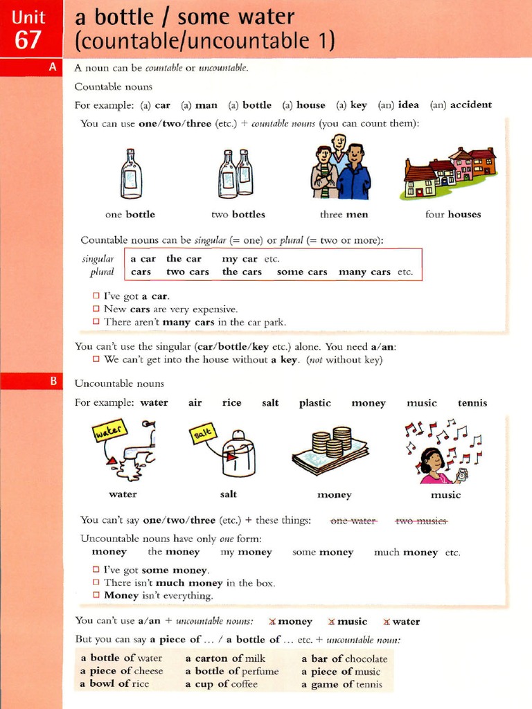 Countable-Uncountable Nouns 1 | PDF