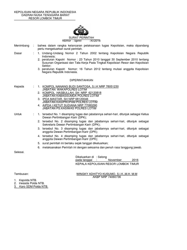 Sprin Wanjak Mutasi | PDF