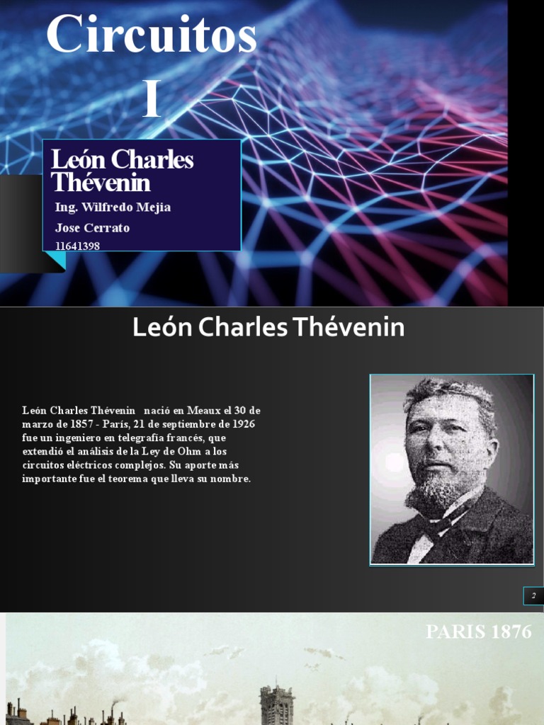 León Charles Thévenin | PDF | Electricidad | Ingenieria Eléctrica