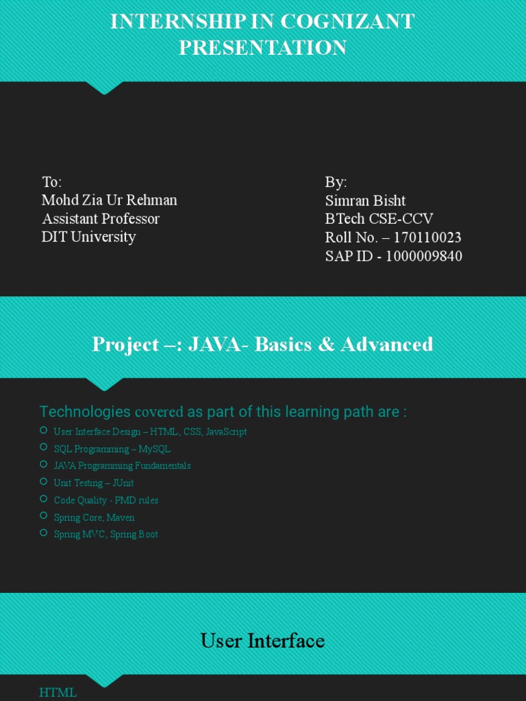 Simran Bisht 170110023 Internship Presentation | PDF | Java Script ...