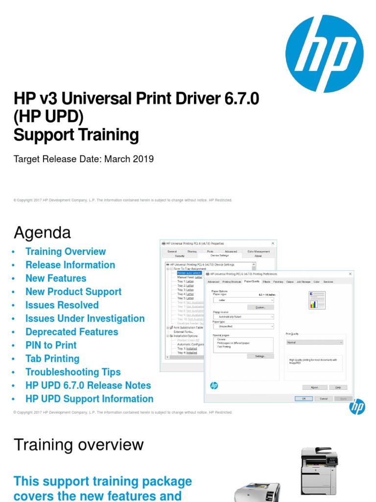 HP v3 Universal Print Driver 6.7.0 | PDF | Computing | Computer Hardware