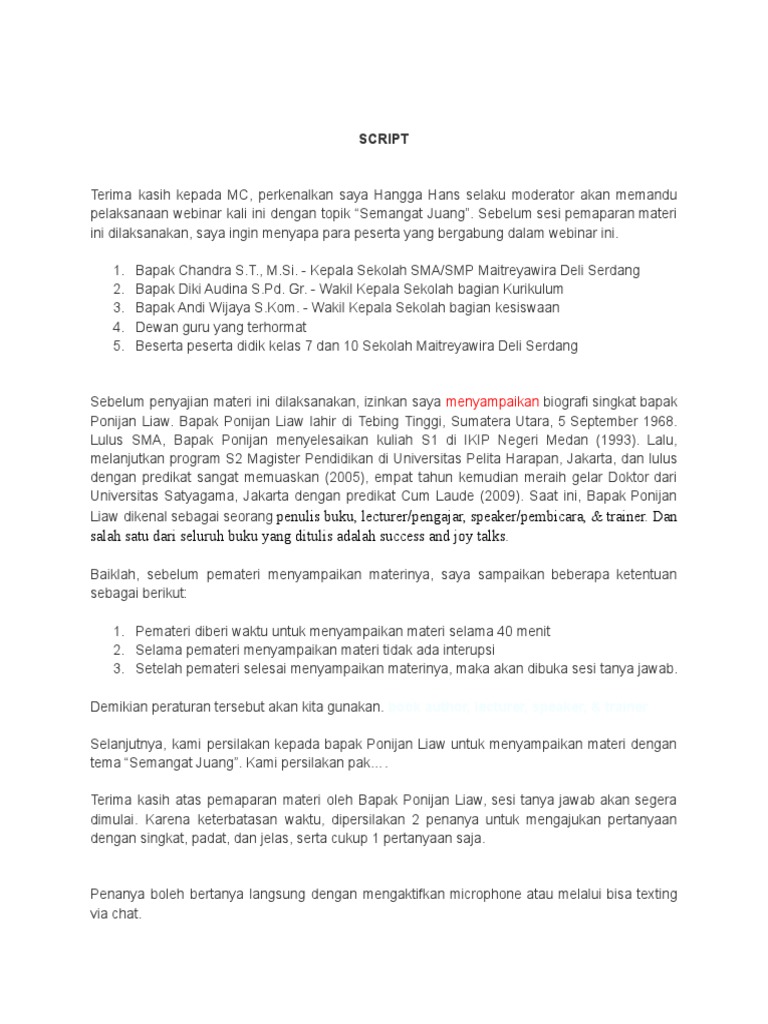 Script Moderator | PDF