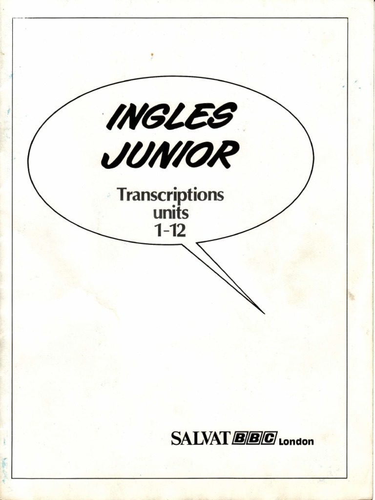 Transcriptions Units 1 To 12 | PDF