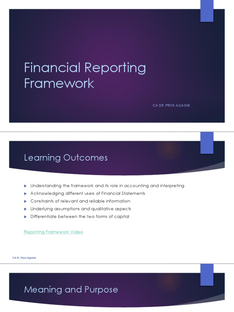 Financial Reporting Framework Guide | PDF | Financial Statement ...