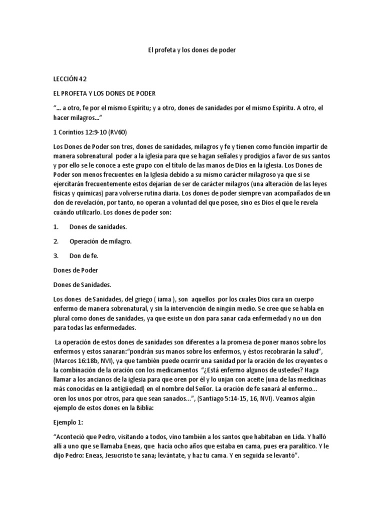 Dones de Poder: Sanidades y Milagros | PDF | Pablo el apóstol | San Pedro