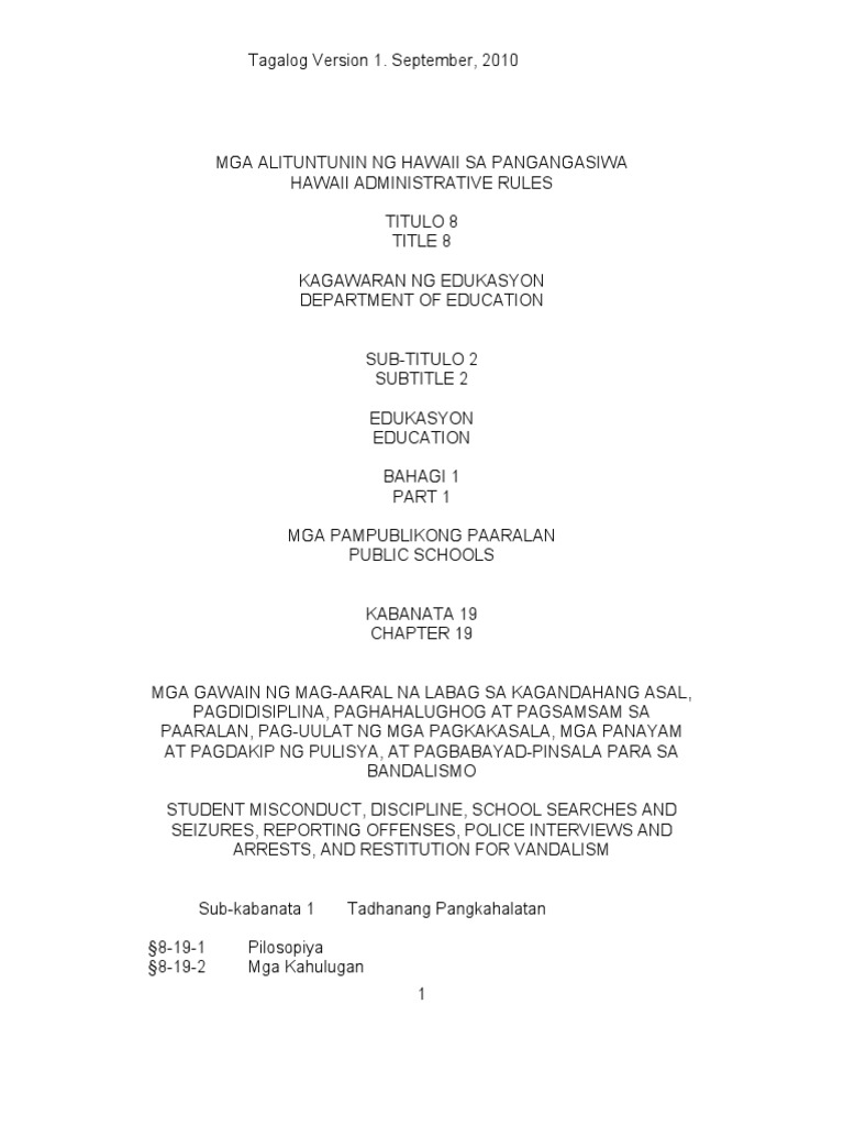 Chapter 19 Tagalog | PDF