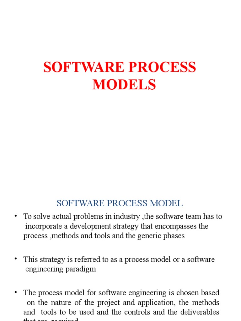 Software Process Models Pdf Software Development Process Product Lifecycle
