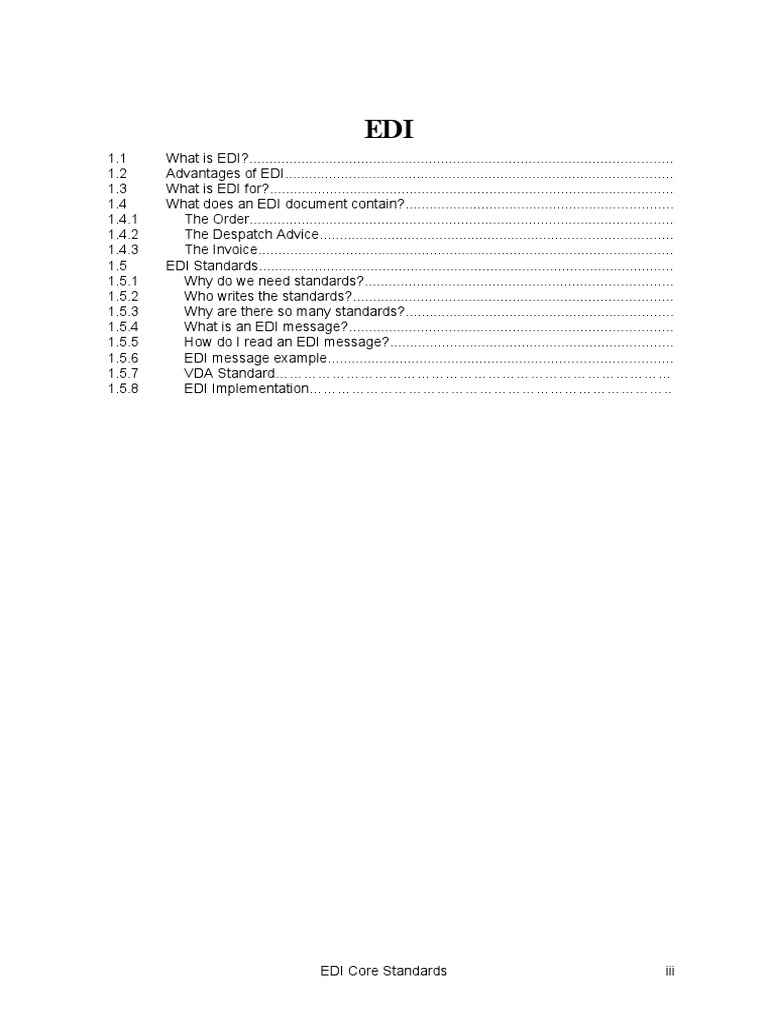 EDI | PDF | Electronic Data Interchange | Invoice