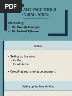 Guidelines For Installing and Executing Lex and Yacc Programs in Windows | PDF