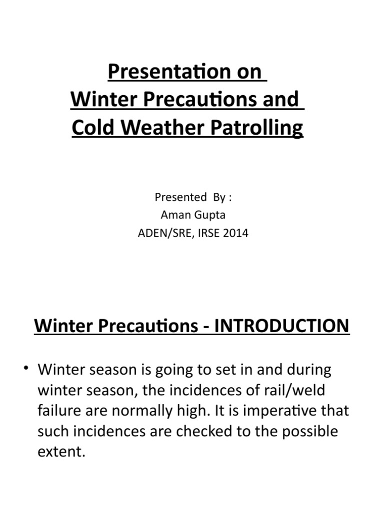 Winter Precautions for Railway Patrolling | PDF | Track (Rail Transport ...