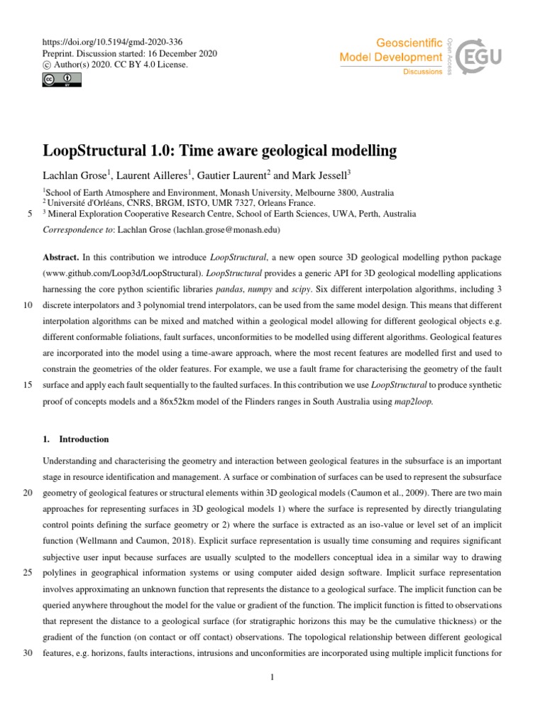 LoopStructural 10 Time Aware Geological Modelling | PDF | Geology | Rotation