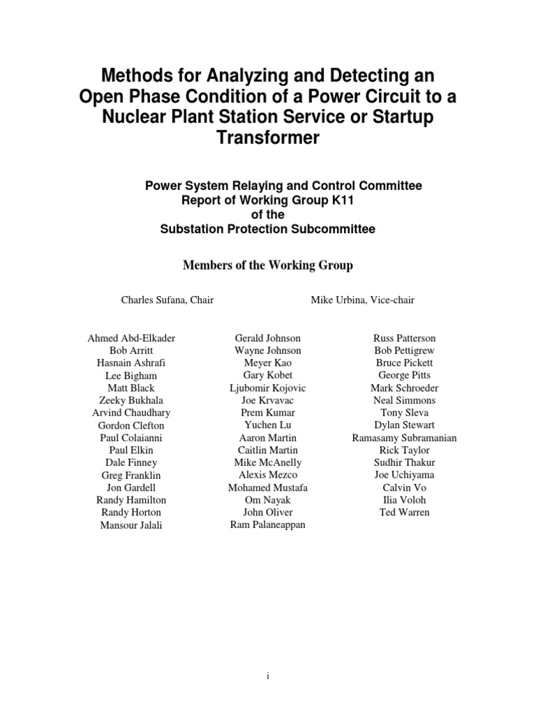 K11 8.70 OpenPhaseDetectionNuclear | PDF | Transformer | Relay