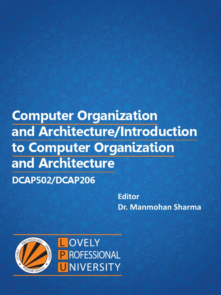 Dcap206 Introduction To Computer Organization and Architecture Dcap502 ...
