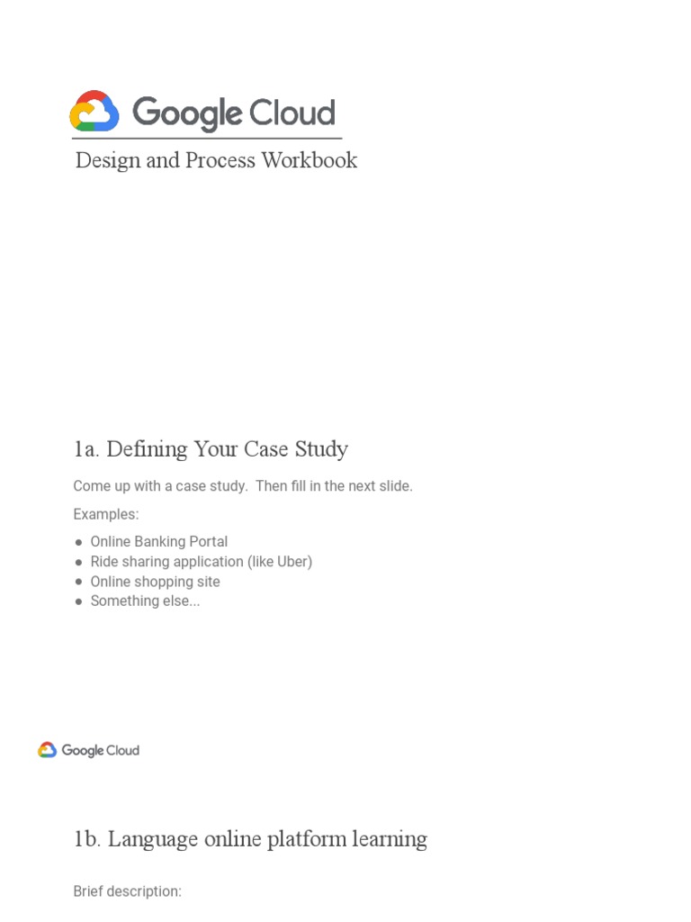 Workbook - Design & Process | PDF | Cloud Computing | Databases