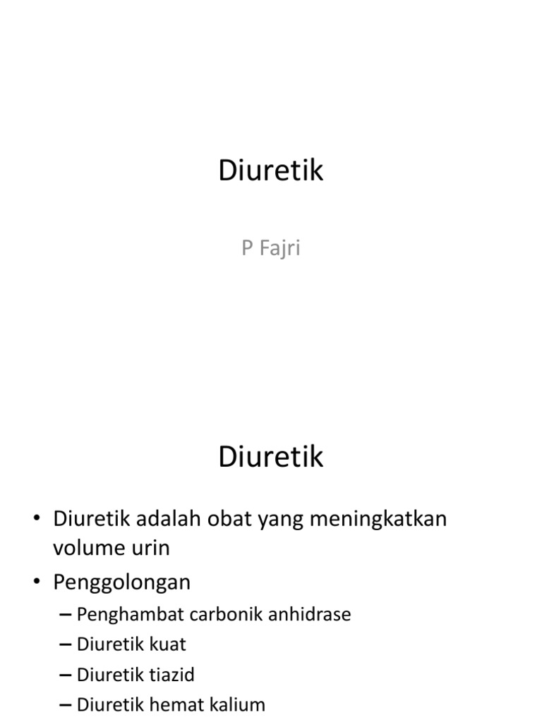 Diuretik | PDF | Medical Specialties