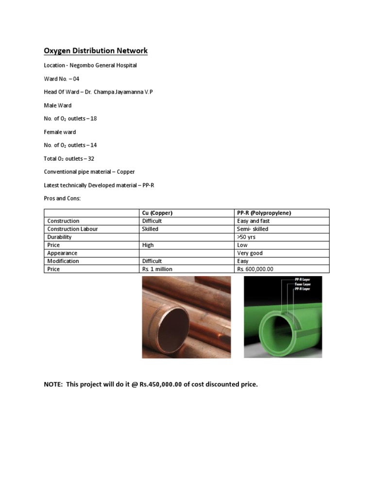 Oxygen Distribution System | PDF | Technology & Engineering