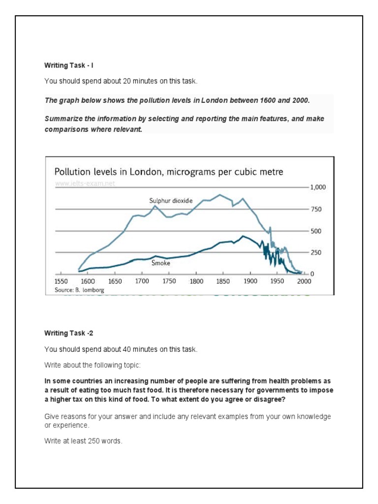 IELTS Mock Test Writing | PDF