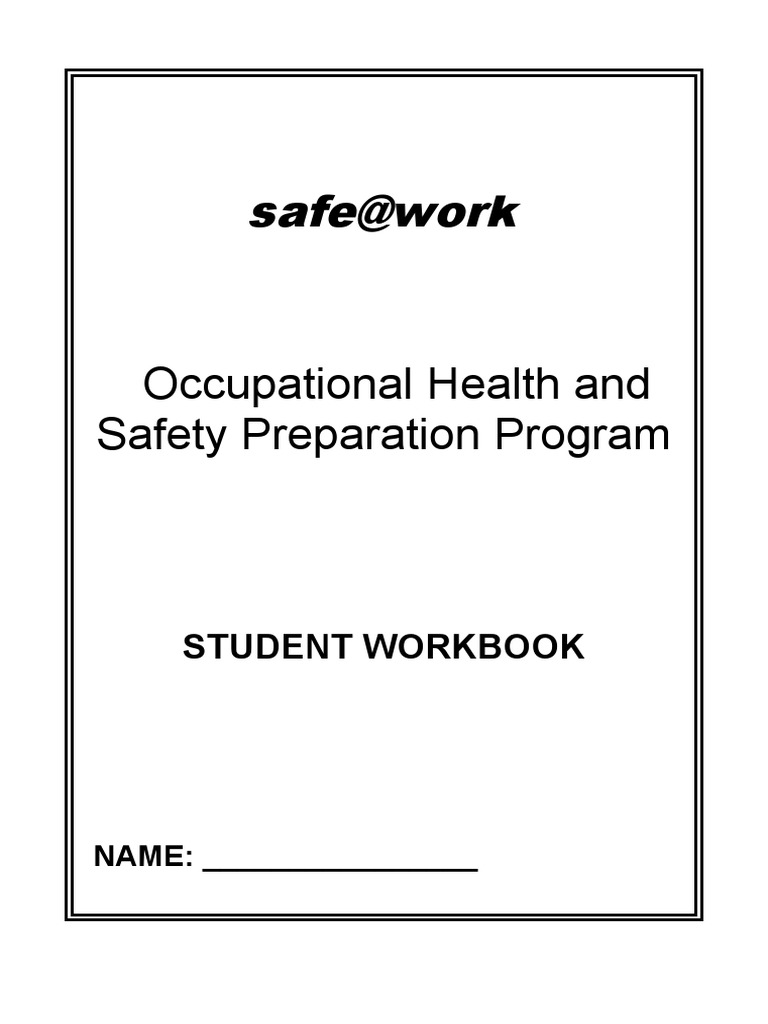 OHS Student Workbook for Work Prep | PDF | Occupational Safety And ...