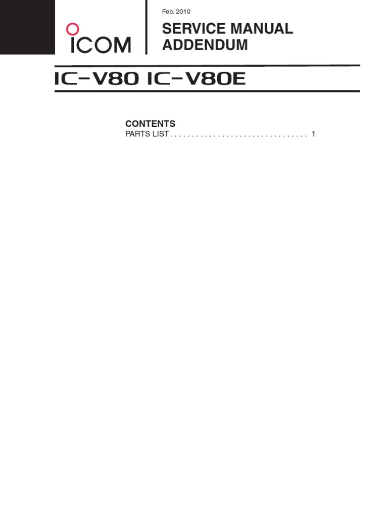 Ic-V80 V80e | PDF | Amplifier | Frequency Modulation