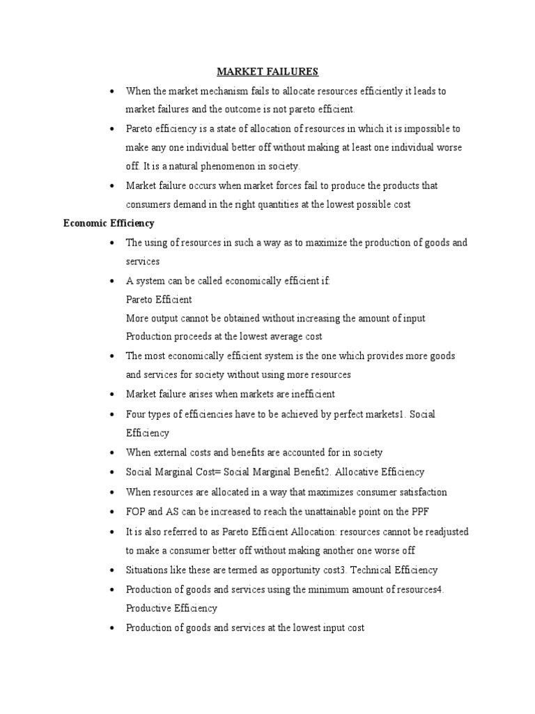 Understanding Market Failures | PDF | Market Failure | Market (Economics)