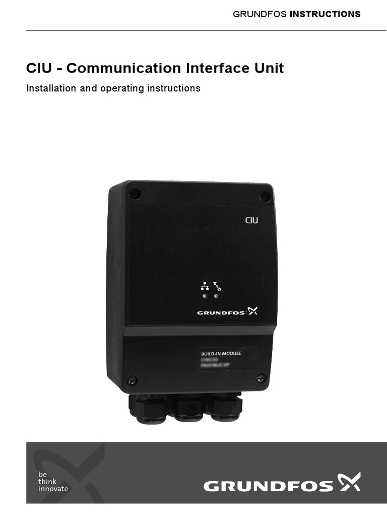 CIU - Communication Interface Unit: Installation and Operating ...