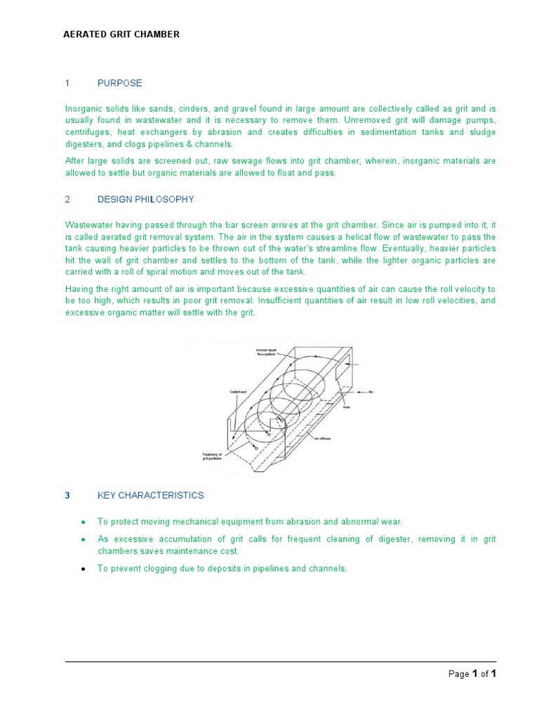 2 - Aerated Grit Chamber - Draft1 | PDF