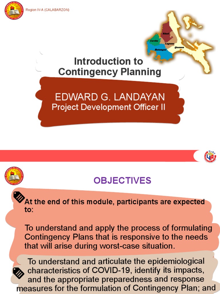 Region IV-A Contingency Planning Guide | PDF | Hazards | Natural Hazards