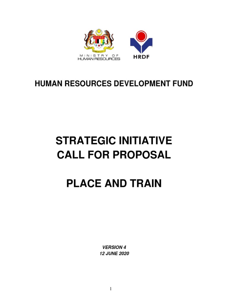 Place and Train Proposal Format v4 | Download Free PDF | Employment ...