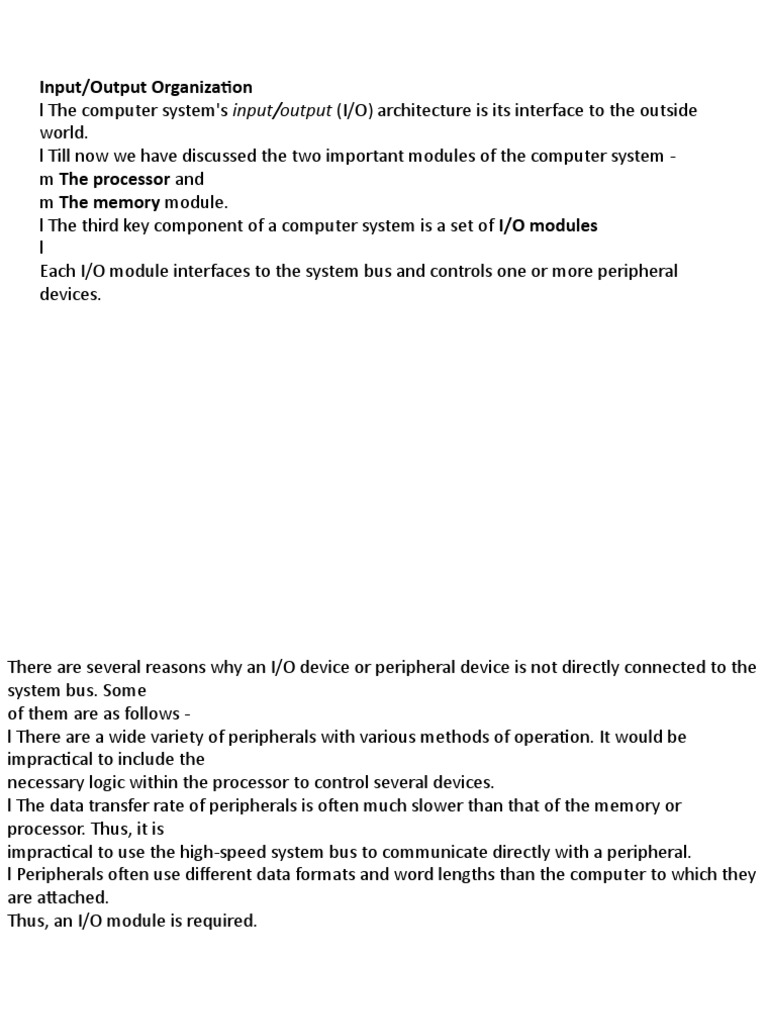 Io Organization | PDF | Input/Output | Computer Data Storage
