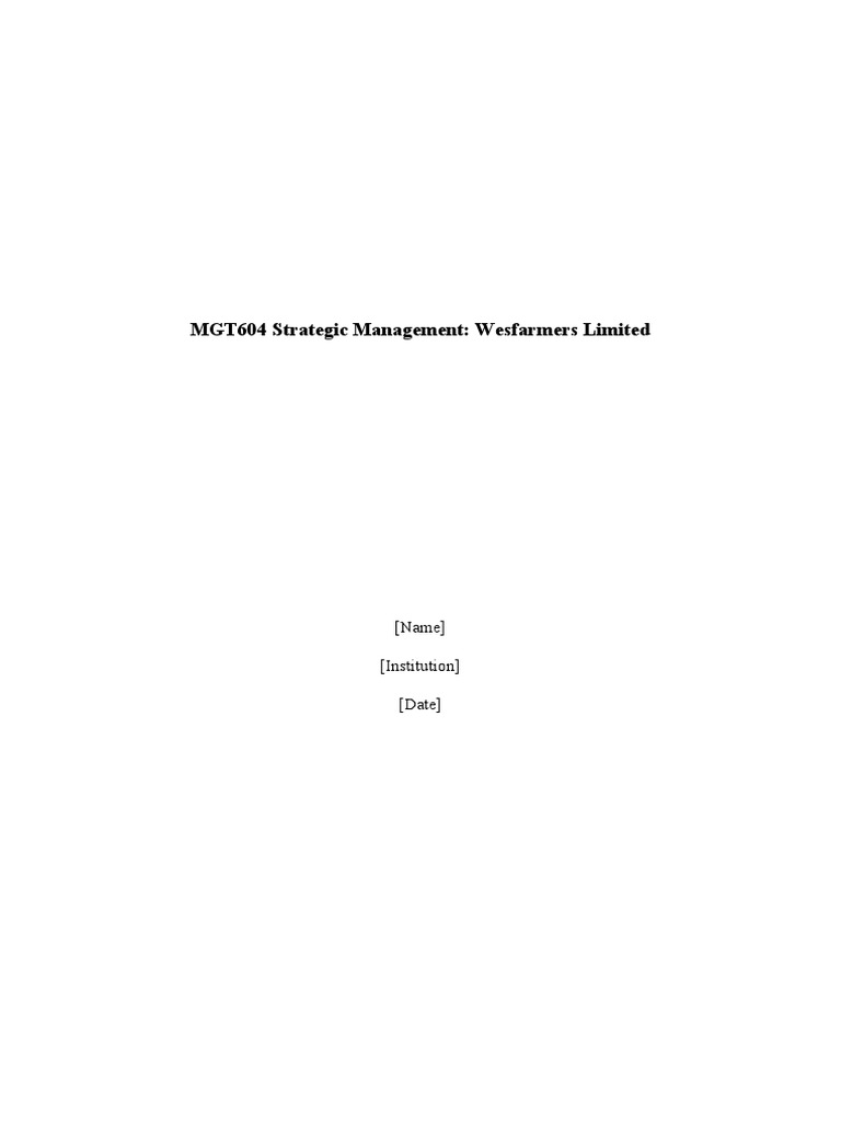 MGT604 Strategic Management | PDF | Strategic Management | Swot Analysis