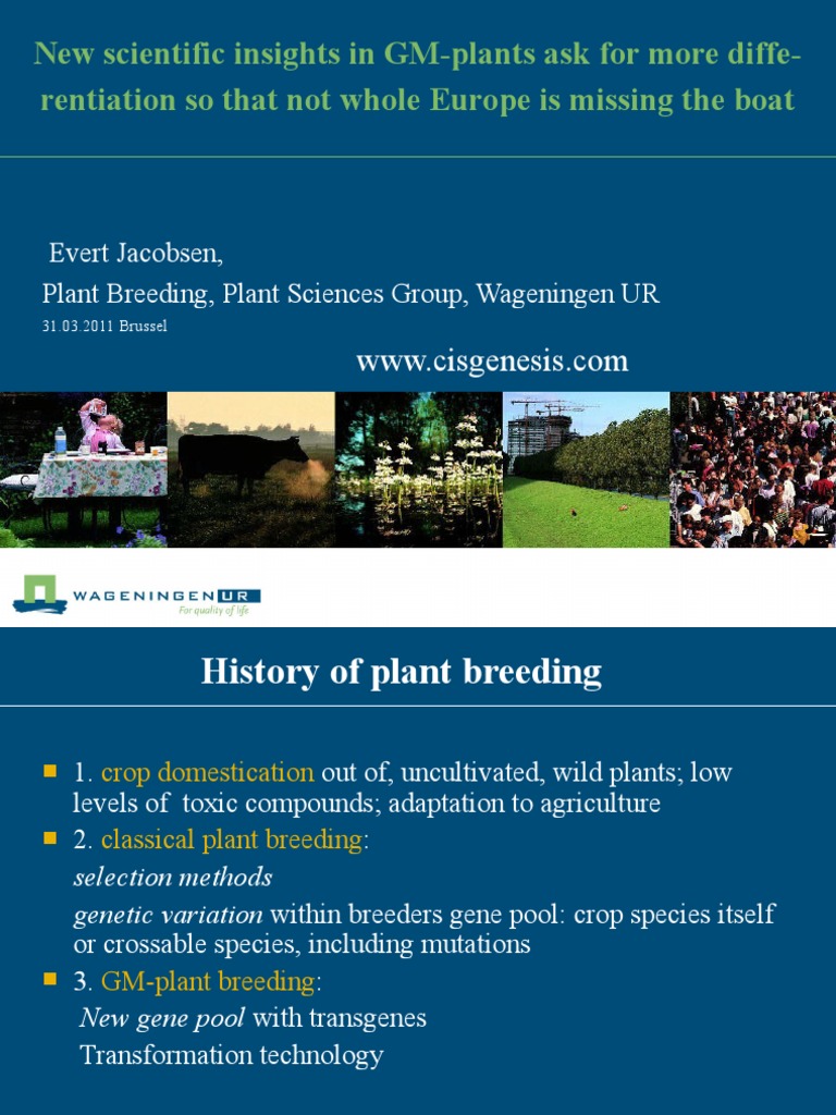 JACOBSEN ALDE ADLE Seminar GMO 31032011 | PDF | Plant Breeding | Agronomy