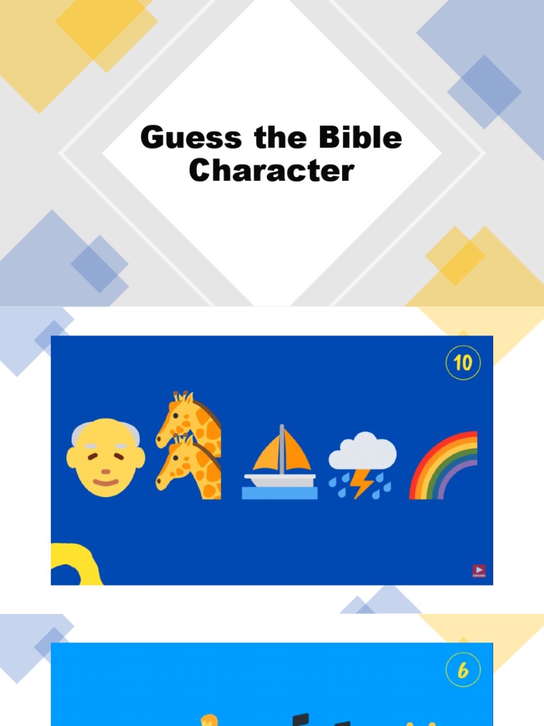 Guess The Bible Character | PDF | Religion & Spirituality