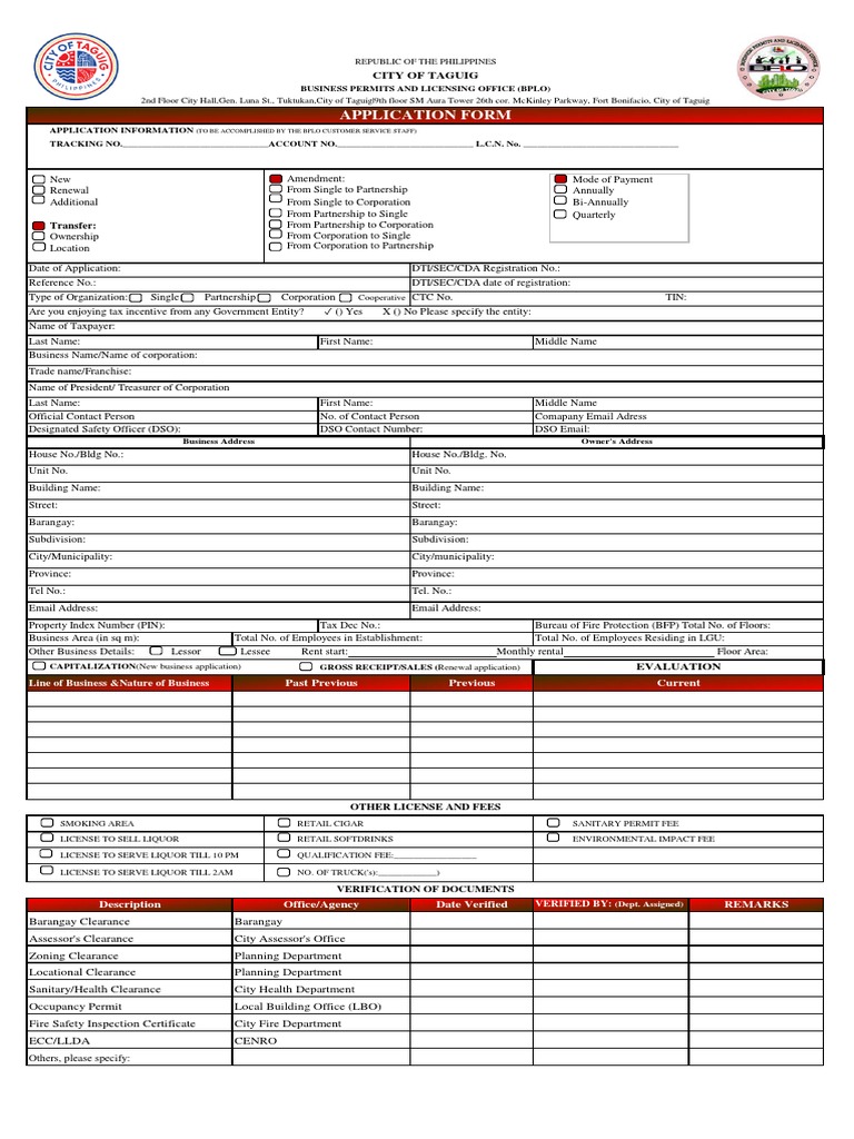 BPLO Taguig Mayor's Permit Application | PDF | Affidavit | Justice